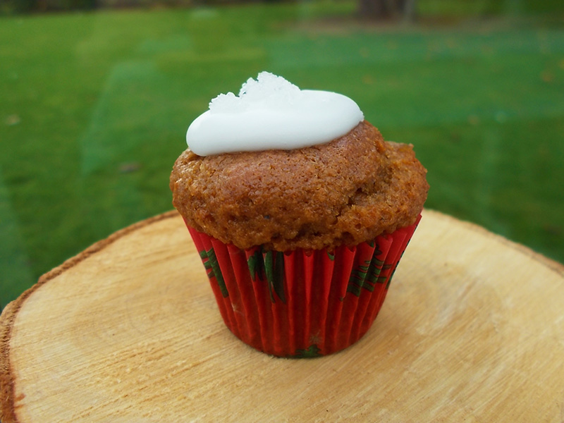 Vegan Mini Iced Gingerbread Muffins - The Chestnut Candle